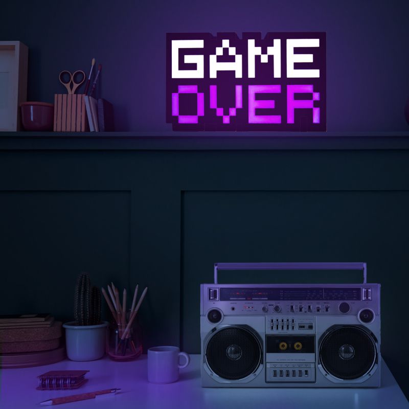 Bunte Game Over Lampe - Gaming Light mit Farbwechsel