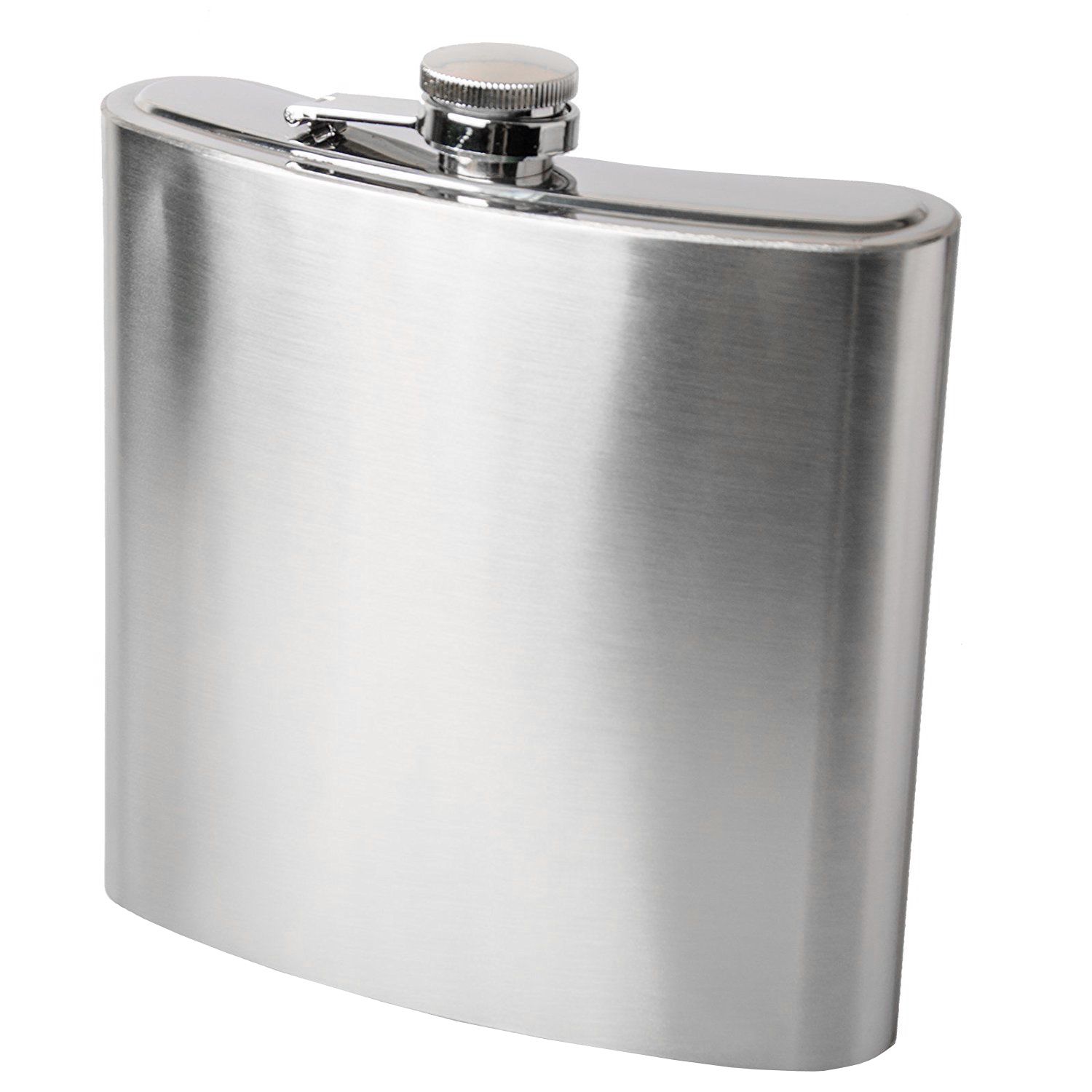 Riesen Flachmann XXL aus Metall - 1,1 Liter Hip Flask silber
