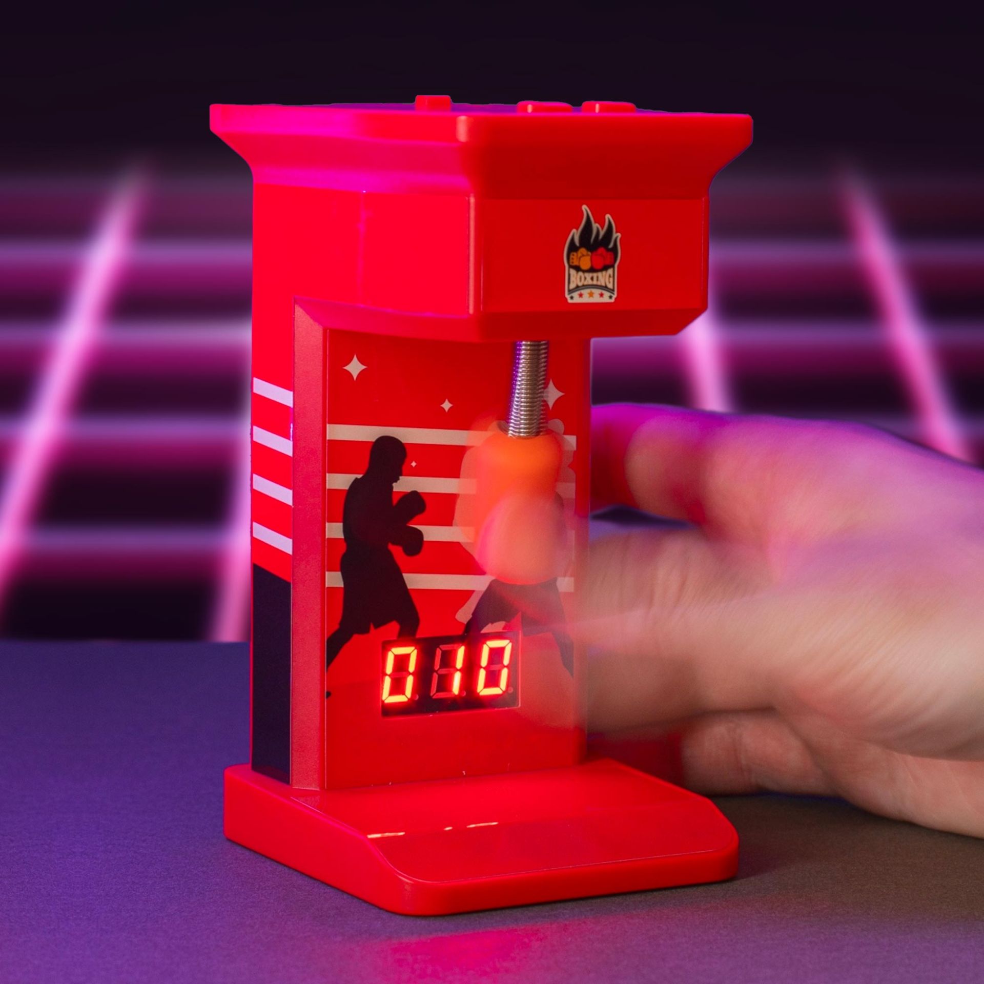 Finger Boxautomat - Retro Arcade Spielautomat mit Punchingball